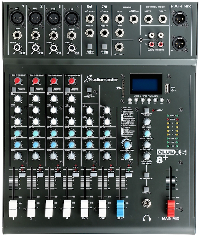 Studiomaster Club XS 8 + mikser (rackmount set included)