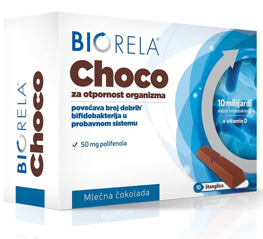 Biorela Choco 10 štanglica