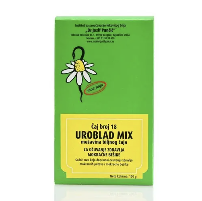 ČAJ BROJ 18 (UROBLAD MIX) – mešavina biljnog čaja za očuvanje zdravlja mokraćne bešike 100 g