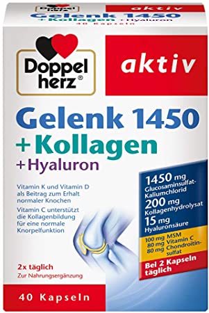 DH Aktiv Joints 1450+Kolagen+Hyaluron kapsule a40