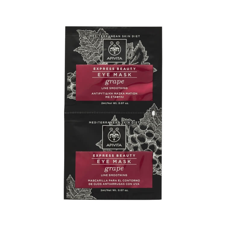Apivita Express beauty maska za zonu oko oka od grožđa 2x2ml