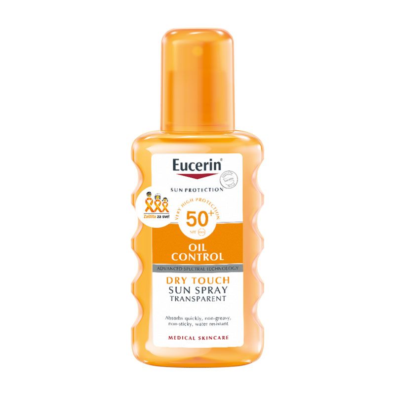 Eucerin Sun Transparentni sprej za zaštitu osetljive kože od sunca SPF 50+ 200 ml