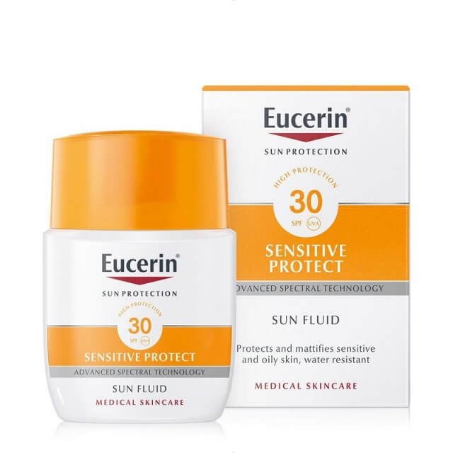 Eucerin Sun fluid za zaštitu osetljive kože od sunca spf 30, 50 ml