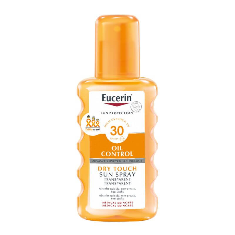 Eucerin Sun Transparentni sprej za zaštitu osetljive kože od sunca SPF 30+ 200 ml