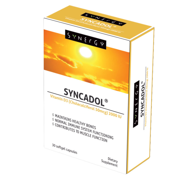 SYNERGY SYNCADOL VIT.D3 2000IU 30 CAPS