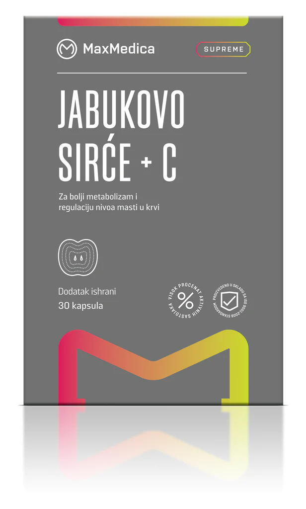 MAXMEDICA JABUKOVO SIRCE+C A 30 KOM 1+1GR