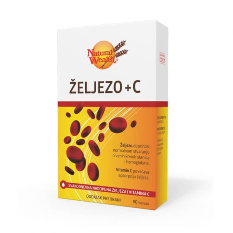 Natural Wealth Gvožđe + vitamin C 90 kapsula