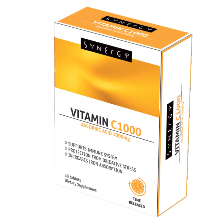 SYNERGY VITAMIN C 1000MG 30 TBL