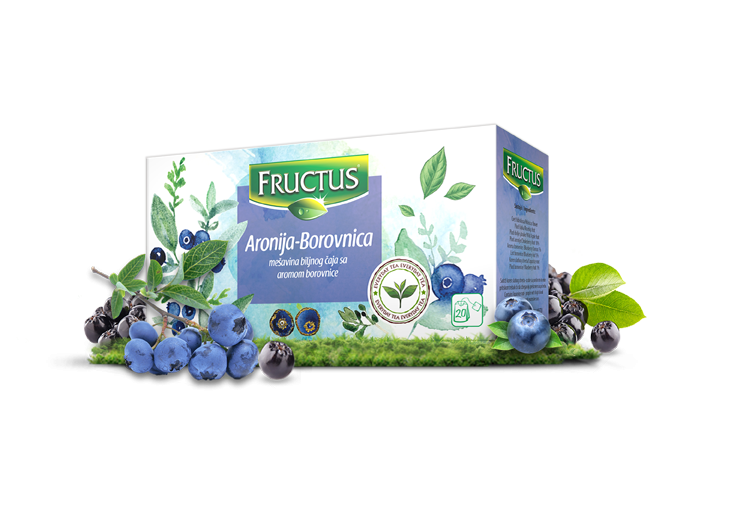 FRUCTUS FILTER ČAJ ARONIJA/BOROVNICA 20/1