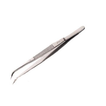 Pinceta hirurška ROTH zakrivljeni oštar vrh, 130 mm