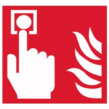 Piktogram nalepnica ROTH, protivpožarni alarm, 200 * 200 mm
