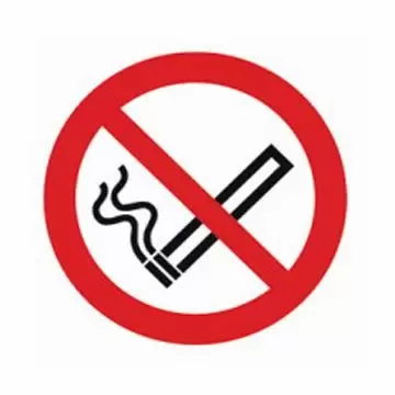 Piktogram nalepnica ROTH, zabranjeno pušenje, Ø 100 mm