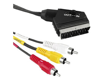 Scart-RCA (činč) kabel dužina 1.5 met., sa prekidačem - Scart to 3 RCA cable