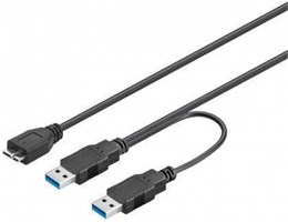 KABEL USB 2.0+USB 3.0 - MICRO B 5PIN 1,8met