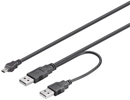 KABEL USB/A+A - USB/MINI B 5PIN 1,8met