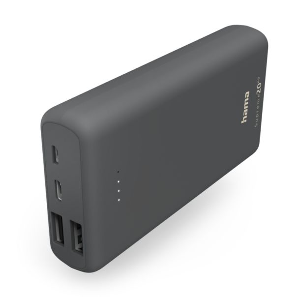 HAMA Power bank Supreme 20HD 20000mAh, crna