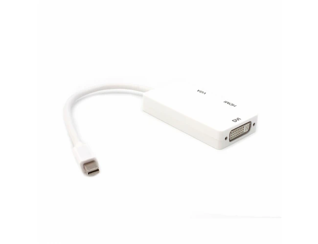 3G (73989) adapter Lightning mini Display Port (muški) na HDMI (ženski),VGA (ženski),DVI (ženski) beli