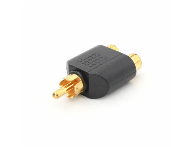 3G (85467) adapter činč (muški) na 2xčinč (ženski) crni