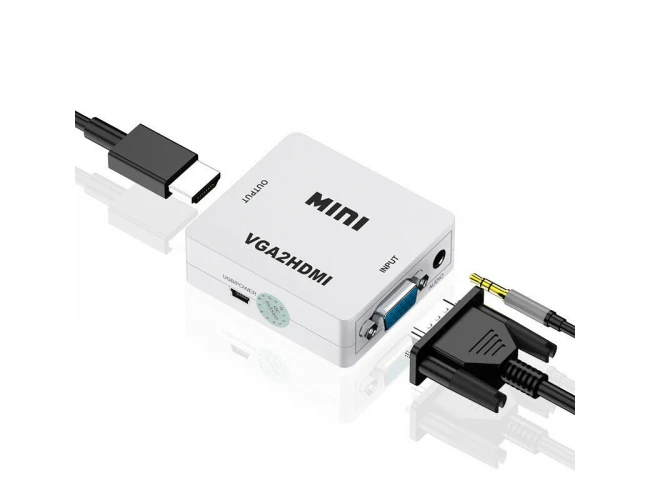 3G (85453) adapter VGA (ženski) na HDMI (ženski) beli