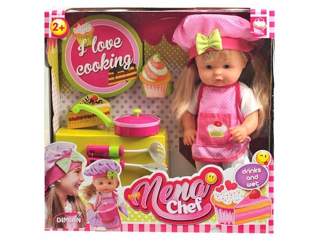 Bambolina Nena Chef lutka 36 cm