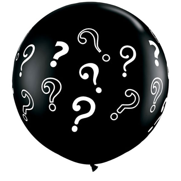 43400
3FT Latex Round Onyx Black Question Marks