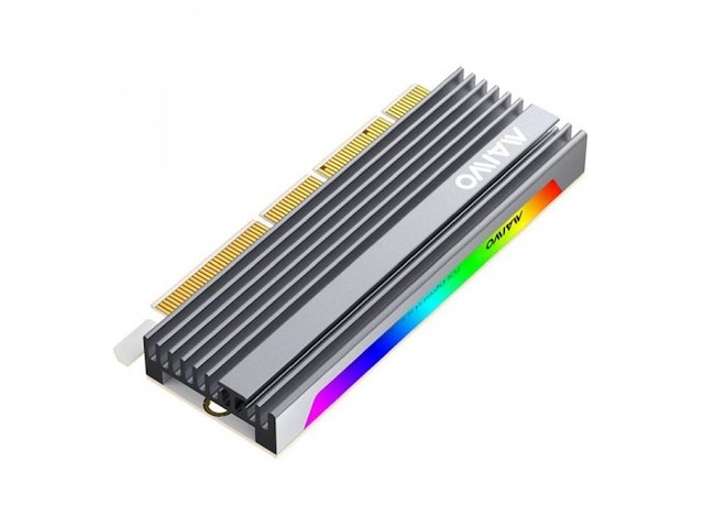 Maiwo Adapter M.2 NVMe na PCI-Express RGB Alu heatsink, KT058