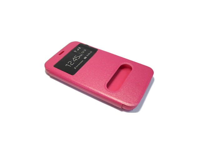 Futrola BI FOLD silikon za Huawei Y625 Ascend roze