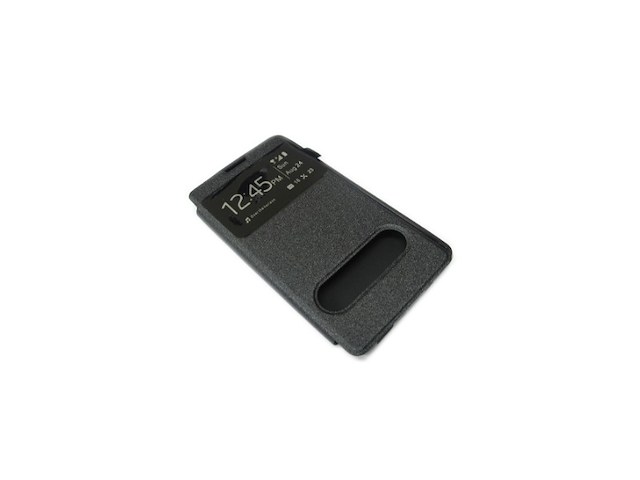 Futrola BI FOLD silikon za Huawei G740 Ascend crna