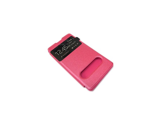 Futrola BI FOLD silikon za Huawei G740 Ascend pink