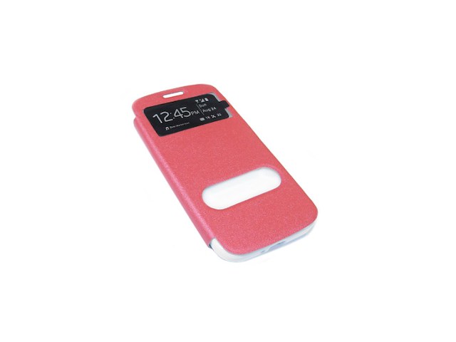 Futrola BI FOLD silikon za Samsung I9500-I9505 Galaxy S4 roze