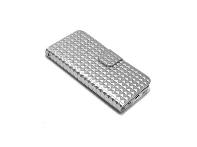 Futrola BI FOLD DIAMOND za Samsung N920 Galaxy Note 5 srebrna