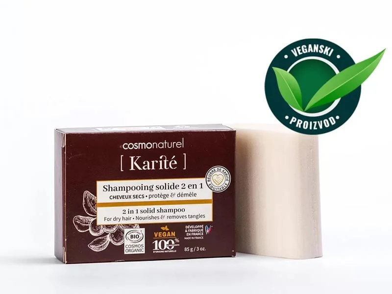 Organski Čvrsti Šampon za Suvu Kosu 2u1 Gravier Cosmo Naturel 85g