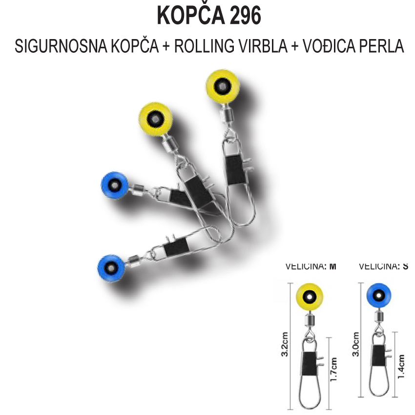 Kopča 296 – Sigurnosna kopča – Rolling virbla – vođica perla