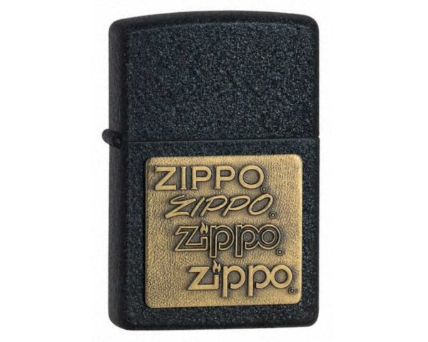 Zippo 362 Black Crackle w/ Zippo Emblem