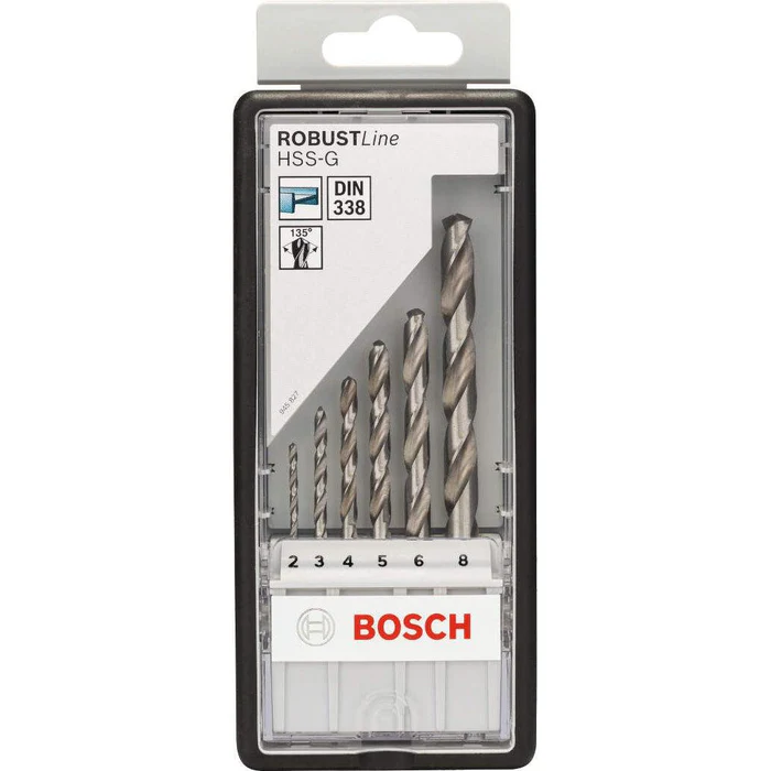 Set burgija za metal Bosch HSS-G - 2-3-4-5-6-8 mm (2607010529)