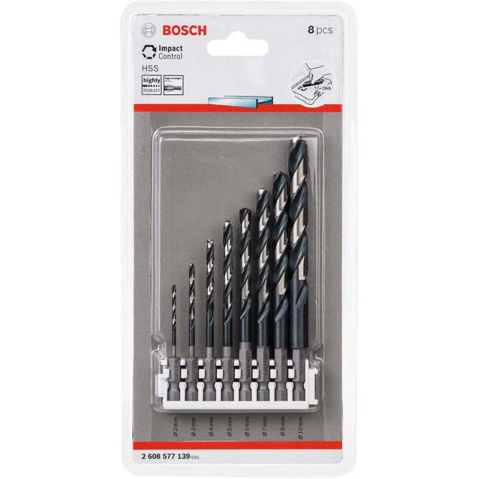 Set šestostougaonih burgija za metal - HSS Impact control - Bosch set hex burgija (2608577139)