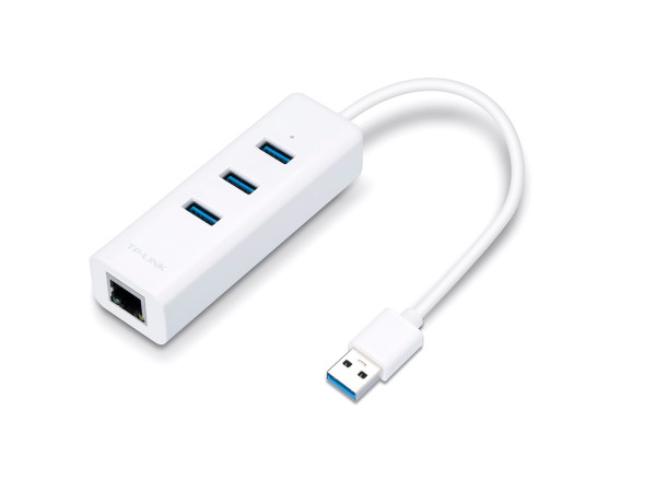 Adapter TP-LINK UE330 USB 3.0 to RJ-45 Gigabit Ethernet Network/1x LAN/3x USB 3.0 Hub