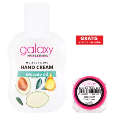 Kolor gel za nokte Eclipse + krema za ruke Avocado Oil gratis GALAXY 5ml+100ml