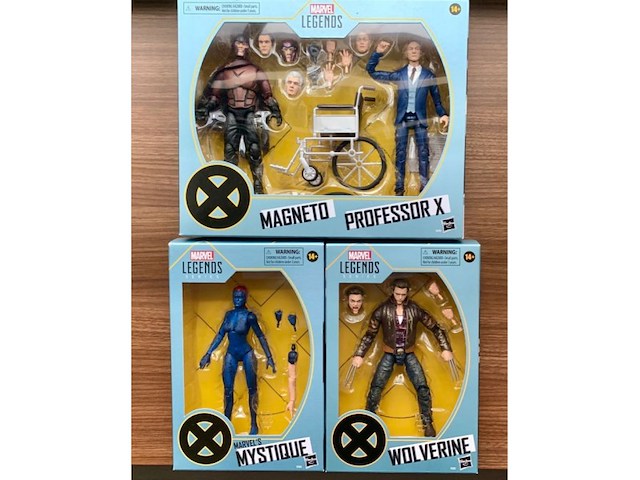 MARVEL Legends X-Men Magneto Profesor X Wolverine Mysti