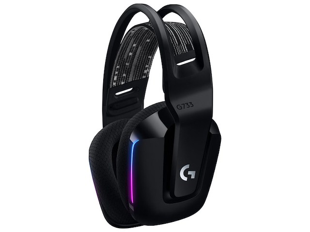 Logitech G733 Lightspeed Wireless RGB Gaming Headset, Black