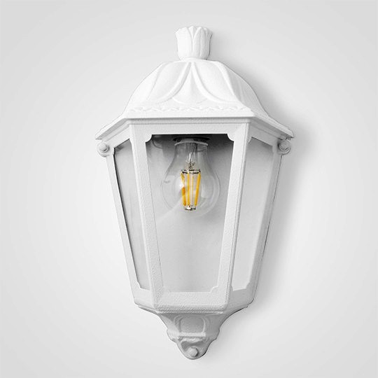 Bela zidna lampa za terasu E27 Fumagalli