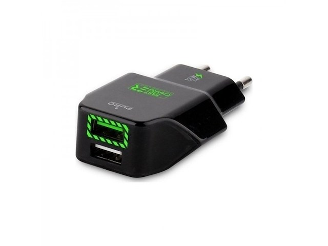 Kucni punjac Puro 24 dual USB 2.4A crni