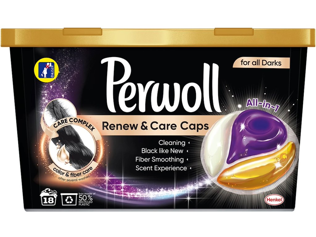 Perwoll Kapsule Renew i Care Black 18WL