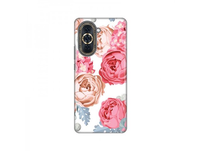 Maskica Silikonska Print Skin za Huawei Nova 10 Pink Flower