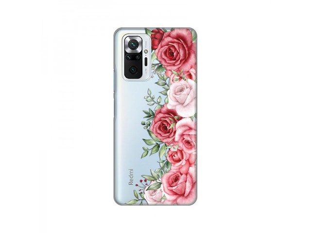 Maskica Silikonska Print Skin za Xiaomi Redmi Note 10 Pro/10 Pro Max Wild Roses