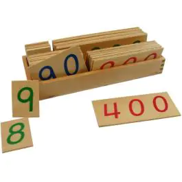 Montesori Drvene numeričke pločice 1-9000 veće sa kutijom