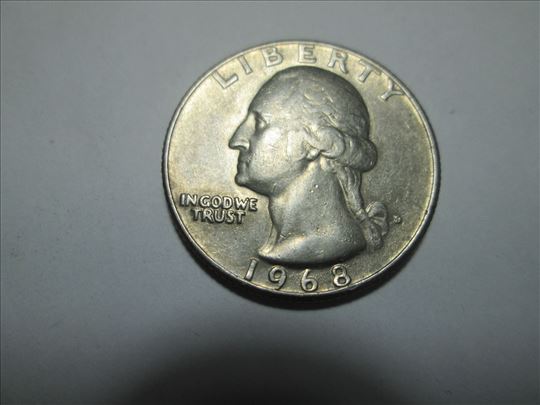 Quarter dolar, Wanšington, 1968