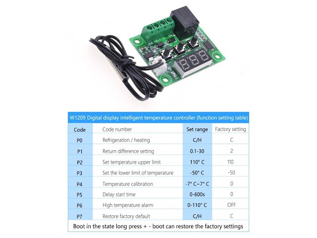 Termostat 12v digitalni W1209