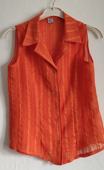 Vintage narandzasta prugasta bluza S/M p