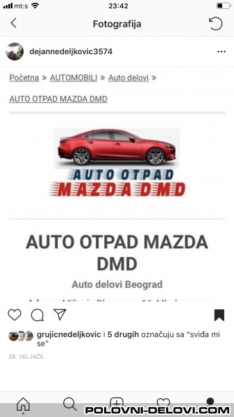 Mazda 6 Mzr Kompletan Auto U Delovima